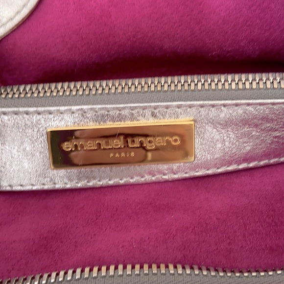 Emanuel Ungaro | Bags | Emanuel Ungaro Silver Leather Shoulder Bag ...